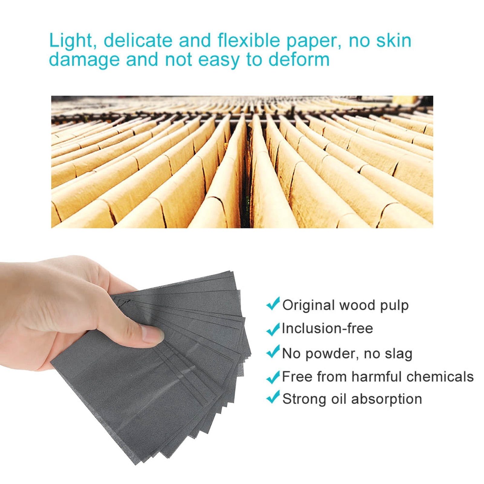 Papel secante, 80 piezas/paquete, papel secante para hombres, papel ...
