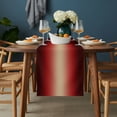 Dark Red Yellow Gradient Cotton Linen Table Runner Minimalist Ombre ...