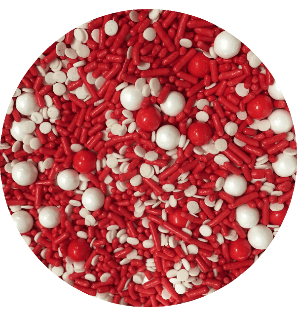 Sprinkle Deco® Red and White Polka Dot Edible Decoration Confetti ...