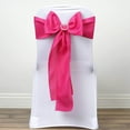 Efavormart 5 PCS FUSHIA Polyester Chair Sashes Tie Bows for Wedding ...