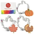 Ann Clark Metal Thanksgiving Cookie Cutter Set, 3-Piece, Holiday Shapes ...