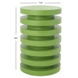 SAFAVIEH Kaysar Modern Style Green Round Accent End Table (11.8 in. W x ...