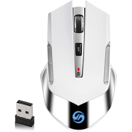 Wireless Gaming Mouse, Rechargeable Wireless Mouse, Mechanical Silent ...