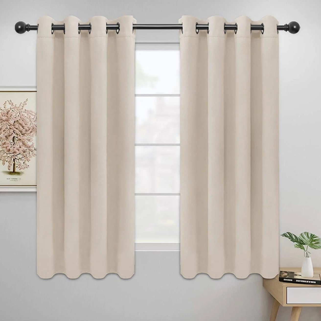 Eclipse Dayton Solid Color Blackout Grommet Single Curtain Panel, Gray ...