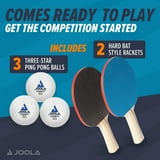 JOOLA Essentials 2-Player Table Tennis Set with Net, 2 Rackets, 3 Three ...