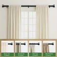Black Curtain Rods for Windows 32 to 150 Inch (2.6-12.5 Feet), 1 Inch ...