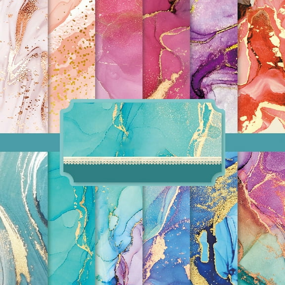 SunWMart Vintage Floral Scrapbook Paper Pad, Flower Patterned Cardstock ...