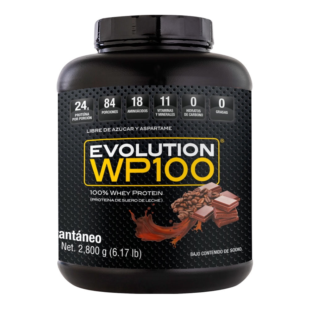 EVOLUTION. Proteína de Suero de Leche, WP100, Whey Protein, 2800 Gramos (Sabor MOKA) Evolution ...