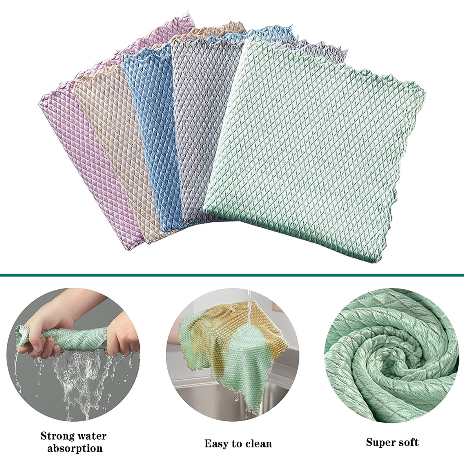 Click here for Hhsfuzhuangggg 5pcs Cleaning Cloth Easy Clean Clot... prices