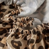 ANMINY Satin Sheets Twin Silk Sheets Gold Leopard Bed Sheet Set Deep ...