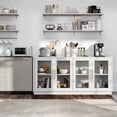 Buffet Cabinet with Storage,63" Large Sideboard,Kitchen Storage with 4 ...