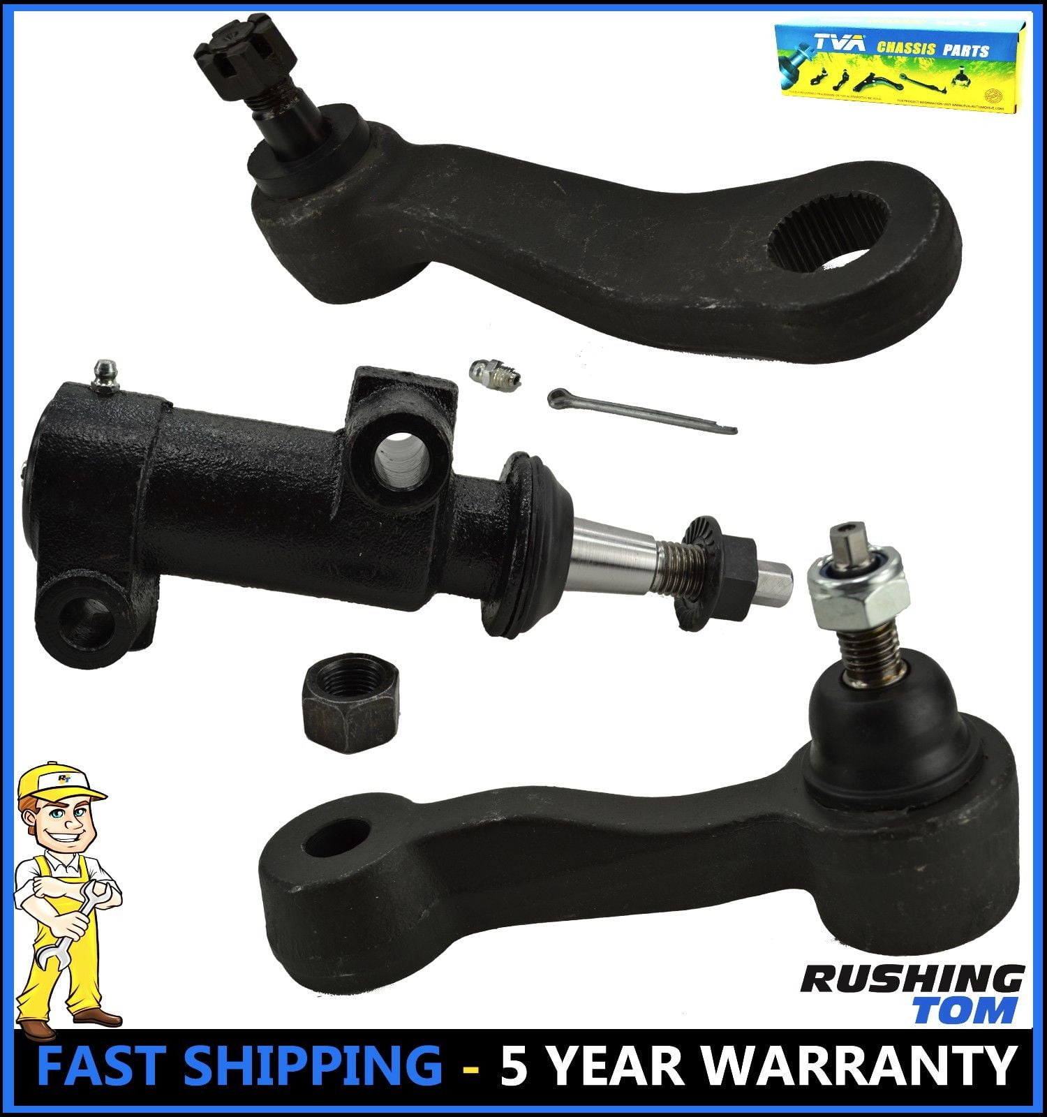 3Pc Steering Kit Pitman & Idler Arm Bracket Pivot for GMC Chevrolet ...