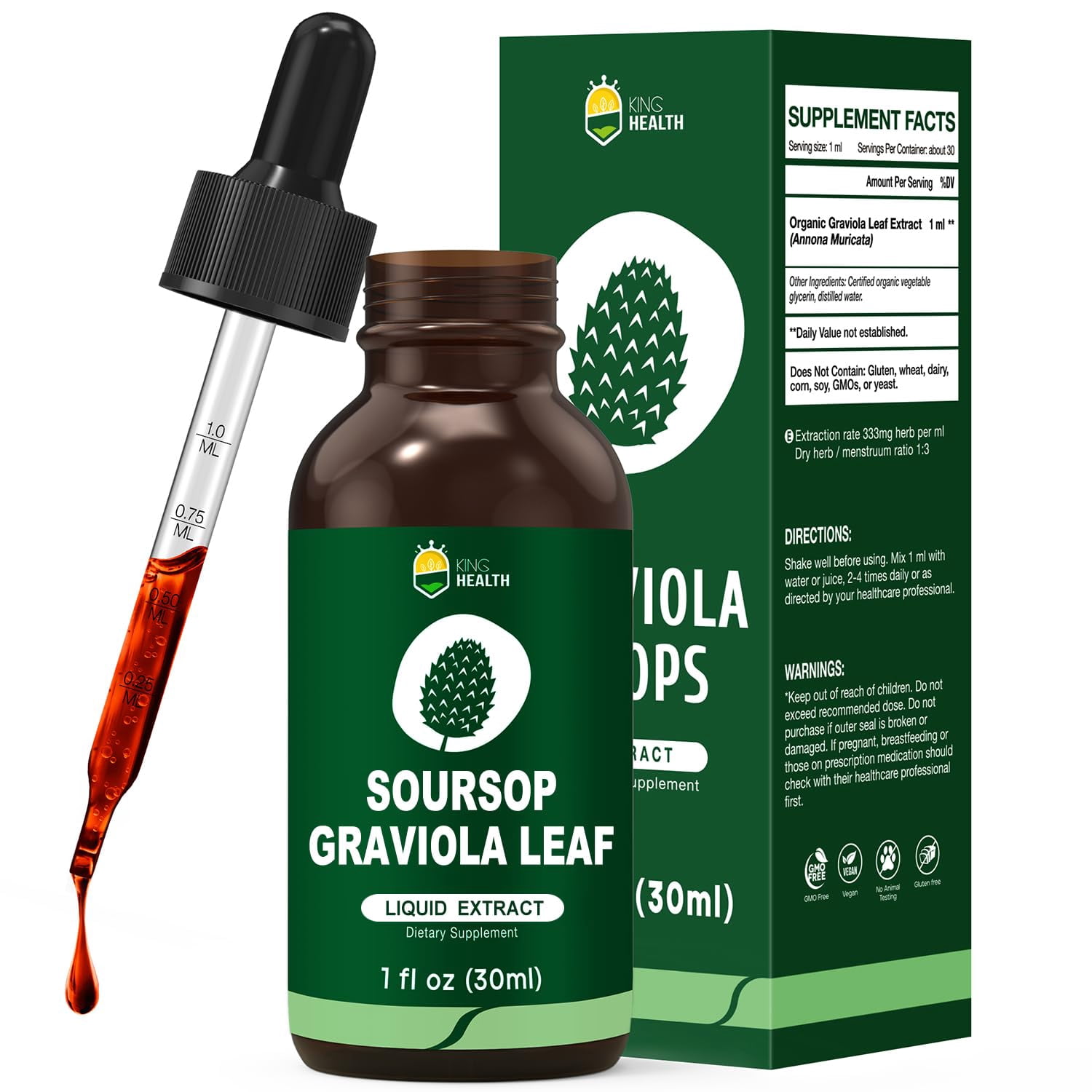 Suplementos KingHealth: extracto de guanábana, graviola y guanábana, 30 ...