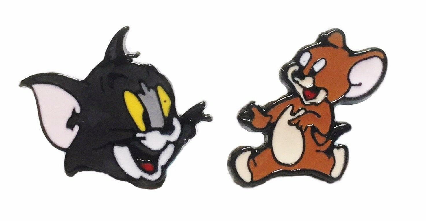 Tom & Jerry Characters Metal Enamel Stud Earrings - Walmart.com