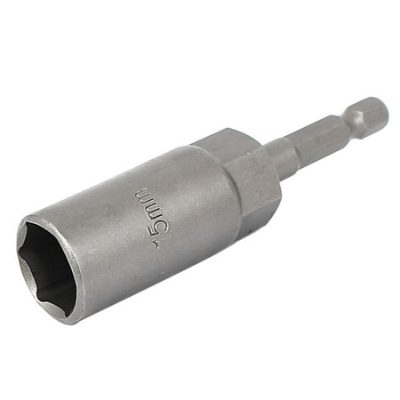 80mm Long 1/4" Shank 15mm Hex Socket Impact Nut Setter Driver Bit Adapter - Walmart.com