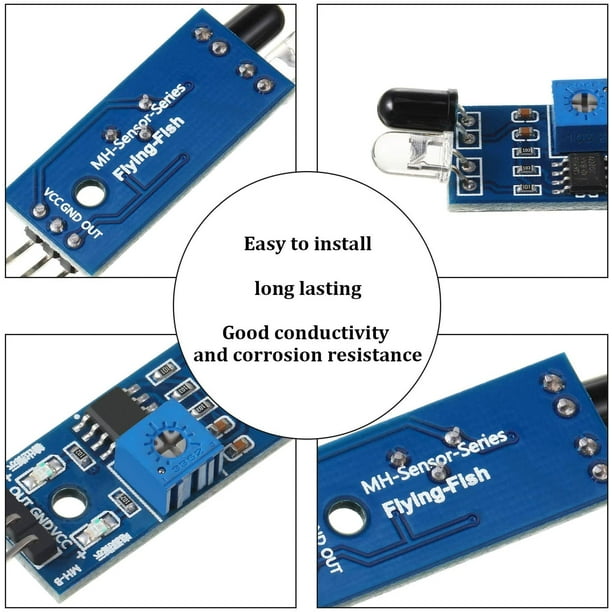 20 Pieces IR Infrared Obstacle Avoidance Sensor Module 3-Wire ...