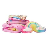 Barbie Toddler Bedding, 5Pc Set, Comforter, Sheet, Pillowcase, Throw ...