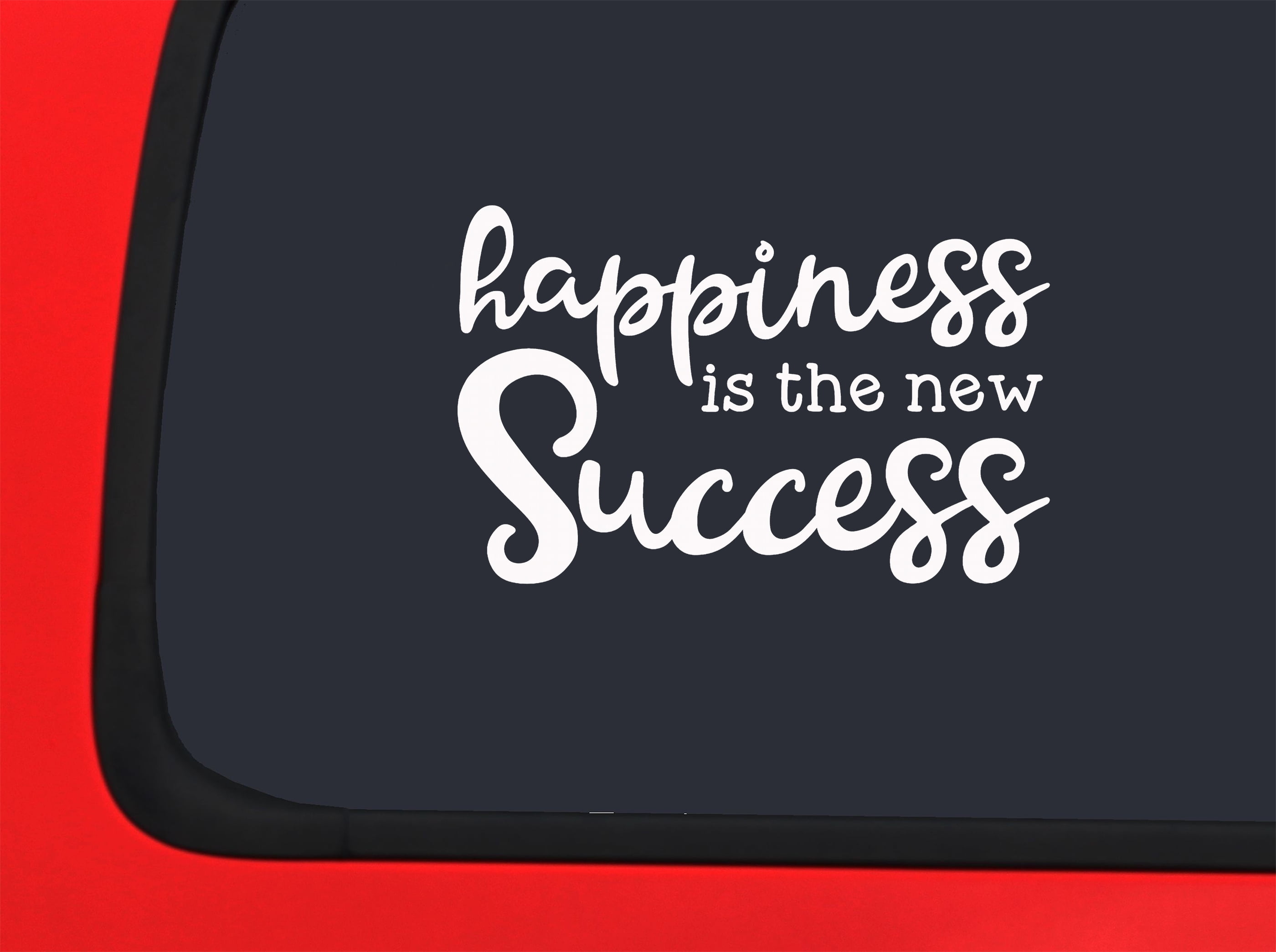 Car Sticker Happiness Is The New Success Self Love Happy Car Window ...