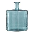 DecMode 17" Spanish Bottleneck Teal Recycled Glass Vase - Walmart.com