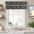 Black Brushstrokes Valances for Windows Vintage Abstract Geometric ...