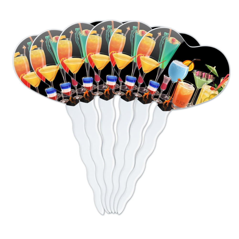 Cocktails Cocktail Drinks Bar Happy Hour Heart Love Cupcake Picks ...