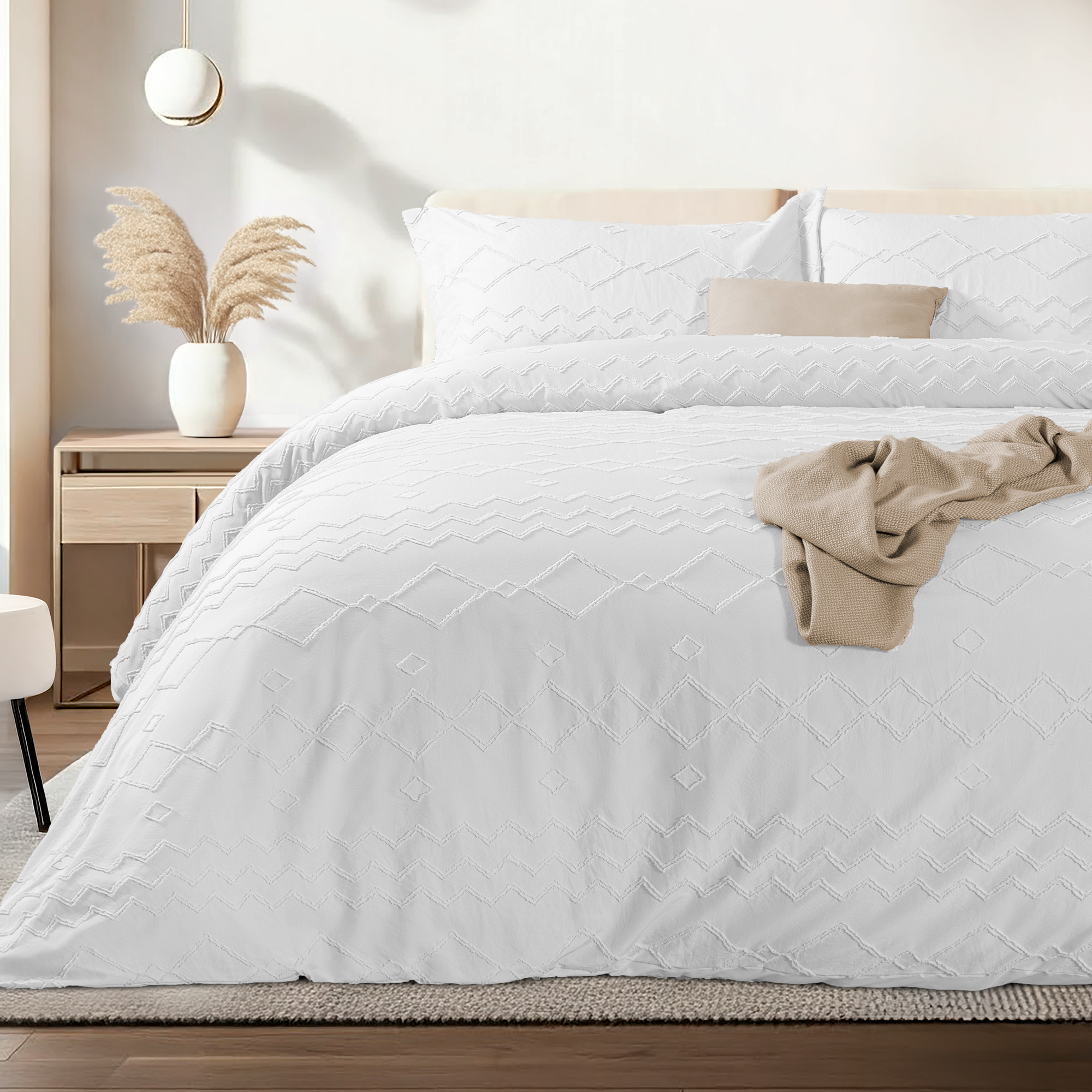 Dreamlab Duvet Con Textura, King Size, Color Blanco. Estilo Bohemio ...