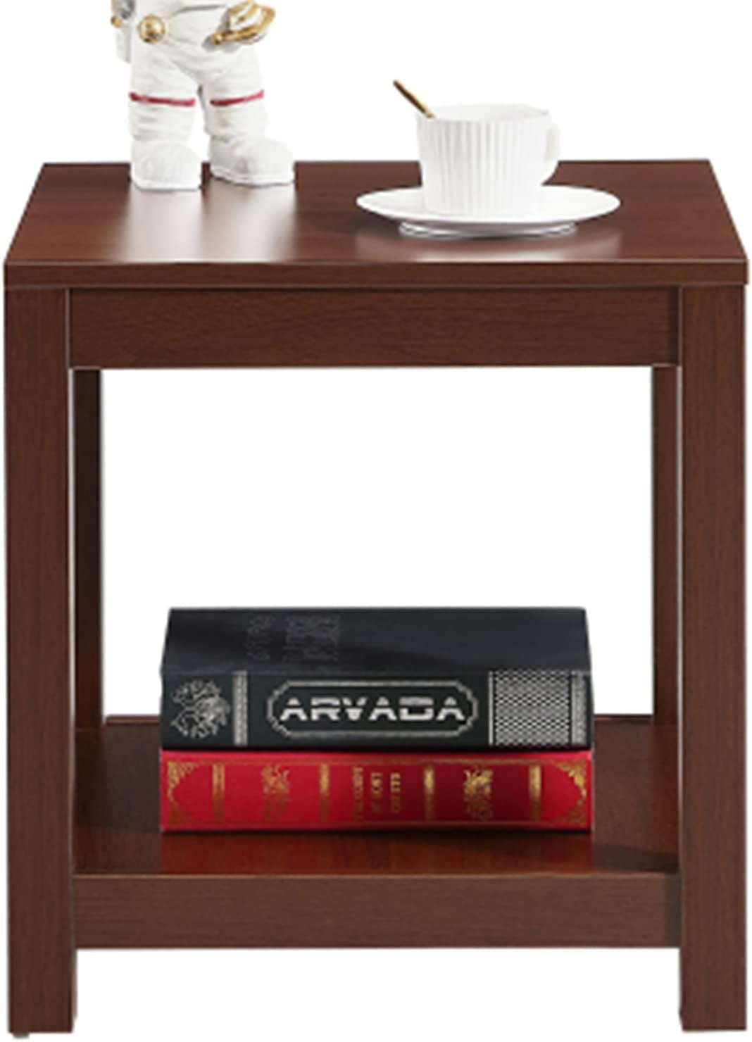 Side Table Modern Night Stand with 2-Tier Storage Shelf, Living Room ...