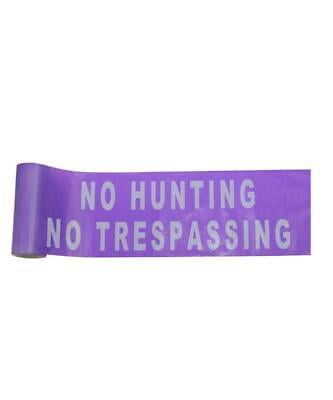C.H. Hanson Purple Plastic No Hunting No Trespassing Text Barricade ...