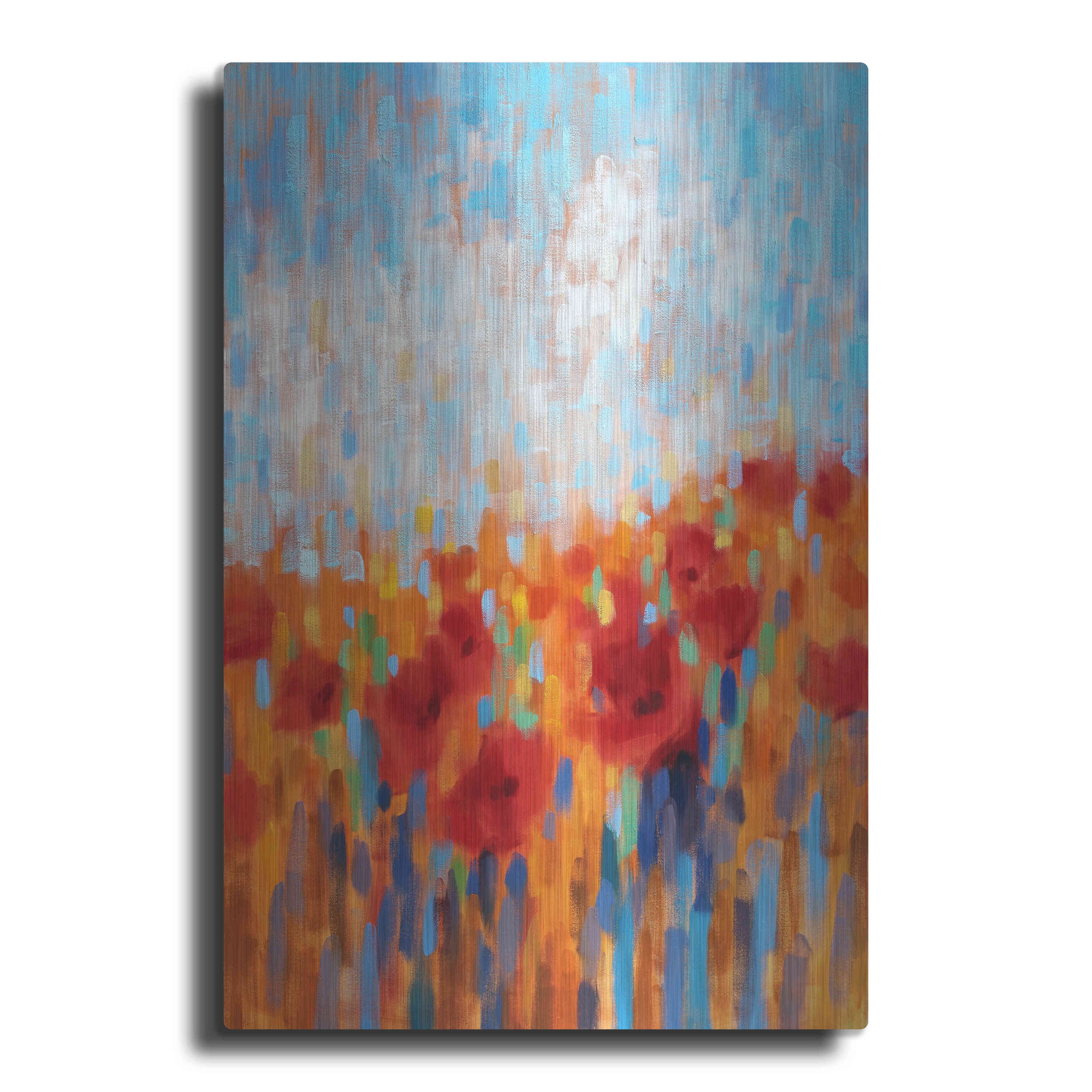 Luxe Metal Art 'Poppy Walk' by Claire Hardy, Metal Wall Art, 24"x36 ...