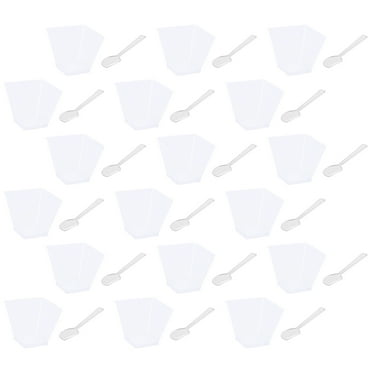 DLux 100 x 2oz Square Mini Dessert Cups with Spoons and Lids, Clear ...