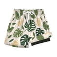 BZSMCE Swim Shorts Monstera Leaf Pattern For Quick-Dry Shorts With Anti ...