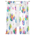 Colorful Balloon Sheer Curtains for Living Room Bedroom Watercolor ...