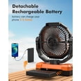3-in-1 Camping Fan - Detachable Rechargeable Battery Operated Fan with ...