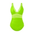 Karight Womens One Piece Swimsuits Tummy Control Bathing Suit Sexy Mesh ...