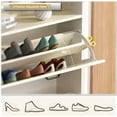 Slim Shoe Storage Cabinet with Two Flip Drawers, Hidden Shoe Storage ...