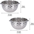 2 Set Ice Bucket for Freezer,Circle Stainless Steel Ice Cube Bin with ...