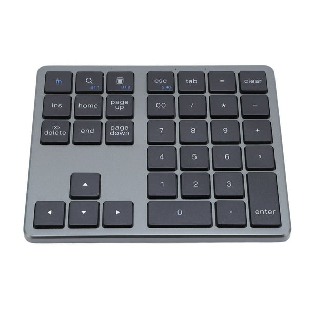 BT Number Pad, Rechargeable Cordless Numeric Keypad, 35 Keys External Numpad Keyboard for Laptop ...