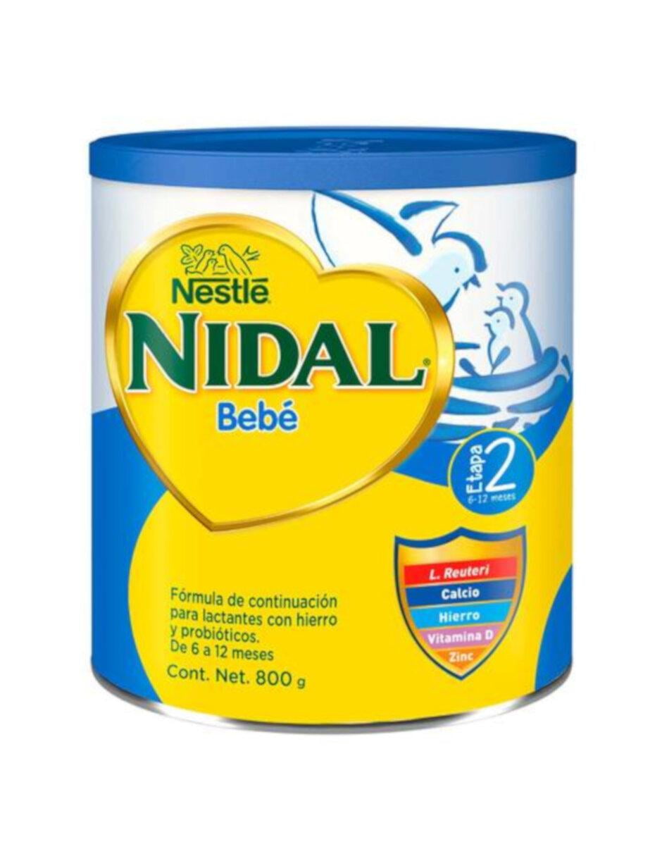 Pack de 12 Fórmula Infantil en Polvo Nidal 2 de 800 gr Nestlé Nidal 2 ...