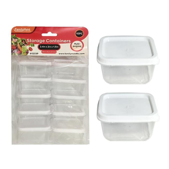 Family Maid 2326877 DDI Small Multi-Purpose Containers with Lid, White ...
