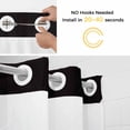 Black Yellow Lines No Hook Shower Curtain and Snap in Liner Set ...