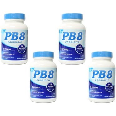 5 Pack Nutrition Now PB 8 Pro-Biotic Vegetarian Supplement, 120 Count ...