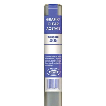 Grafix Acetate Film Roll, .003inmm, 25in x 12 ft., Clear - Walmart.com