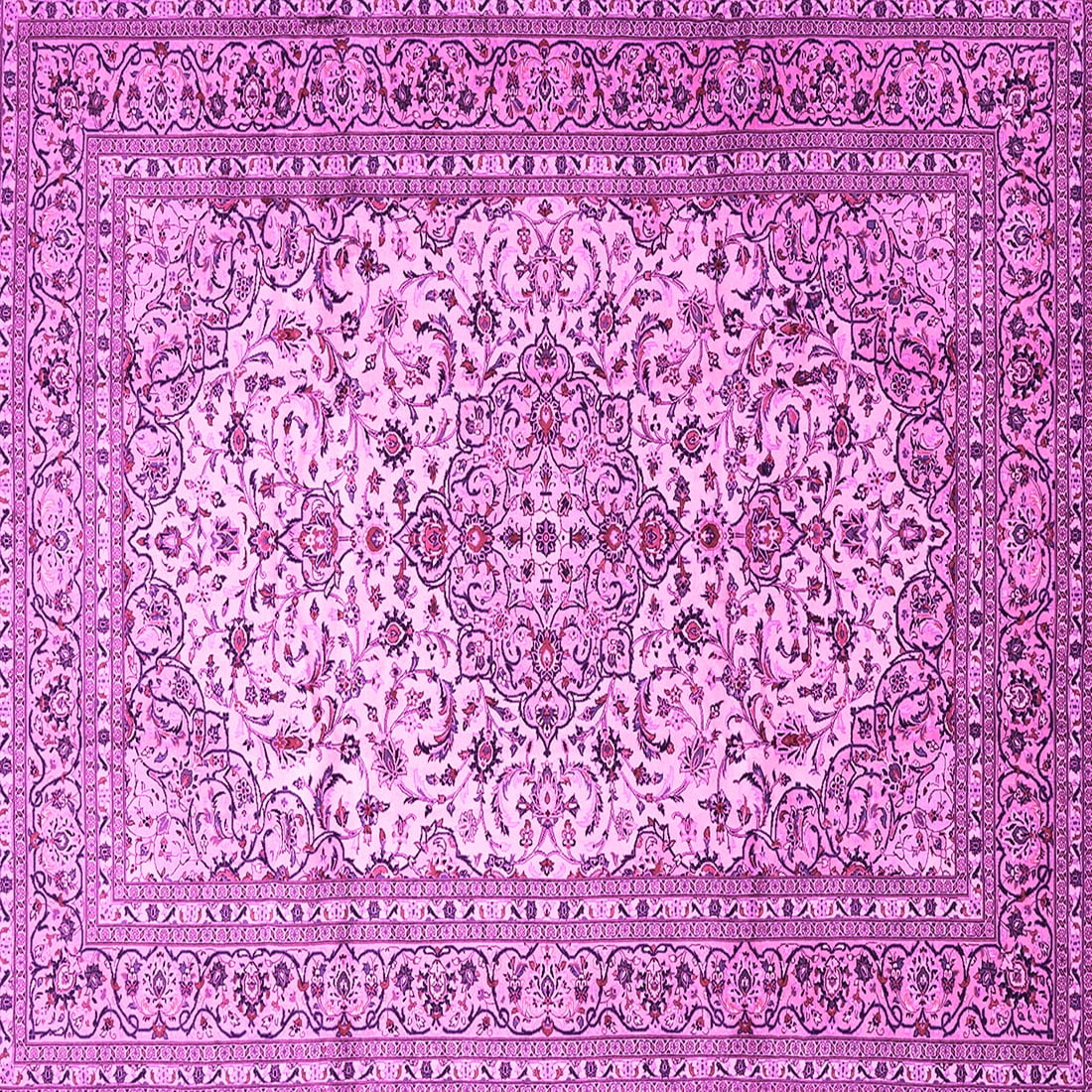 Ahgly Company Indoor Square Persian Pink Traditional Area Rugs, 6 ...