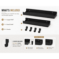 2 Pack Black Floating Shelves for Wall, Wall Mounted Storage Shelf with ...