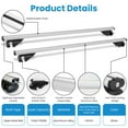 Aluminum Car Roof Rack Cross Bars w/ 176lbs Max Load Cargo Carrier ...