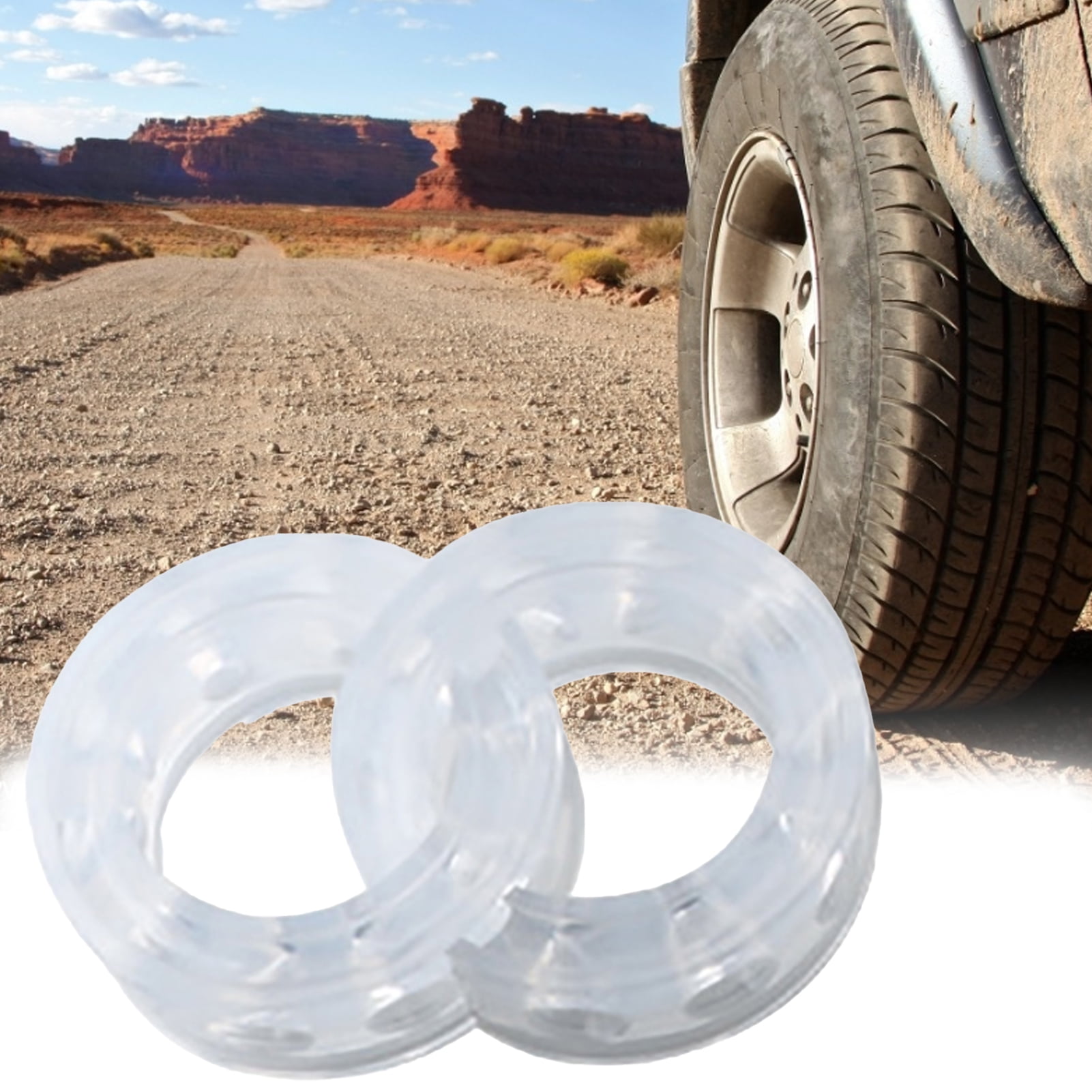 SPRING PARK 2Pcs Shock Absorber Transparent Auto Accessories Rubber ...