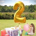 40 Inch Gold Large Numbers Balloon 0-9(Zero-Nine) Birthday Party ...