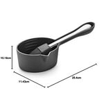 Outset Q173 Cast Iron Sauce Pot with Nesting Silicone Basting Brush ...