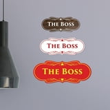 Signs ByLITA Designer The Boss Sign (Lt Gray) - Small - Walmart.com
