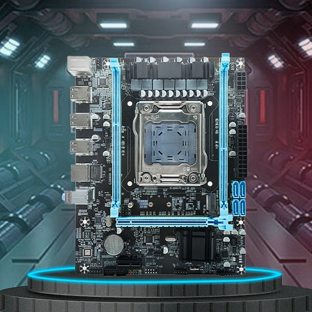 Placa base X79 Micro-ATX 1000 Mbps LAN Placa base de computadora LGA2011 integrada | Walmart en ...